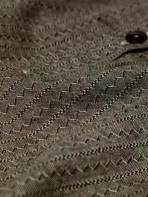 TAIGA TAKAHASHI Narrow-collar Zigzag-weave Shirt
