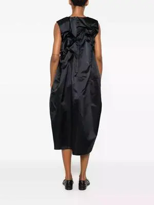 Comme Des Garçons Ruffled Satin Midi Dress