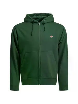 DANTON Logo Patch Zip-up Hoodie - Green