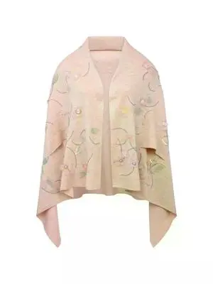 Bernadette Shirene Floral Embellished Shawl - Pink