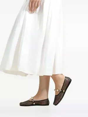 ANCIENT GREEK SANDALS Iro Shell-embellished Ballet Flats