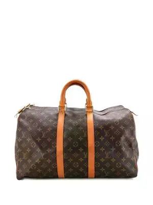 LOUIS VUITTON Keepall 45 Monogram Canvas Satchel - Brown