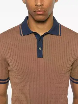 GRAN SASSO Cable-knit Polo Shirt