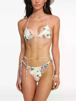 Agua Bendita Tammy Floral-print Bikini Top