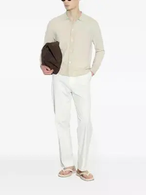 PAOLO PECORA Loose-fit Knitted Shirt - Neutrals