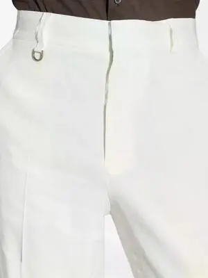 PAOLO PECORA Stretch-linen Loose-fit Chino Trousers - White