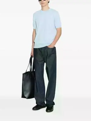 PAOLO PECORA Short Sleeve Cotton Sweater