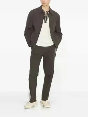 PAOLO PECORA Button-up Shirt Jacket - Brown