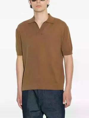 PAOLO PECORA Open-collar Loose-fit T-shirt