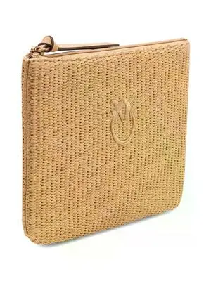 Pinko Love Birds Woven Clutch Bag