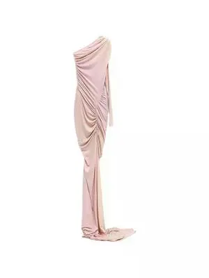 Atlein Maxi One-shoulder Ruched Dress - Pink
