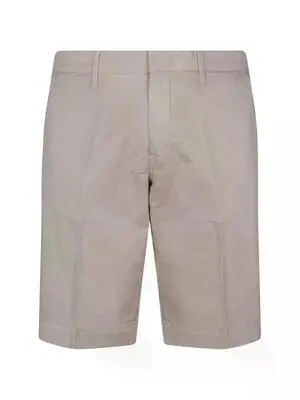 FAY Chino Shorts With Logo Patch - Grey
