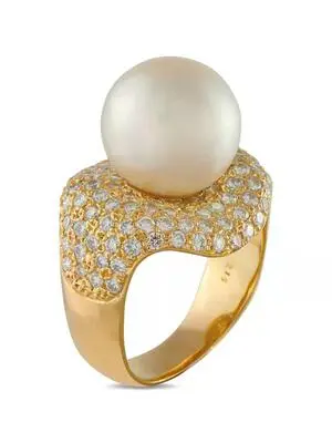 LB EXCLUSIVE 18k Yellow Pearl And Diamond Ring
