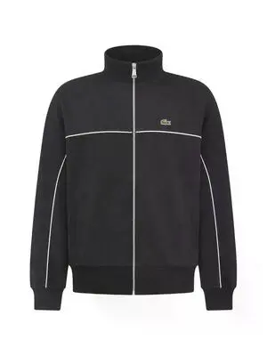 Lacoste Logo Embroidered Zip-fastening Sweatshirt - Black