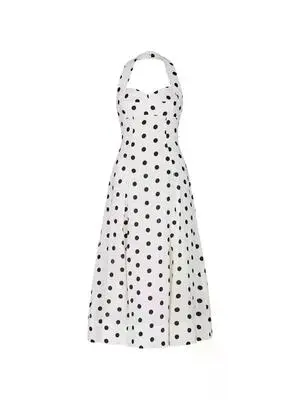 NICHOLAS Seraphina Polka-dot Midi Dress