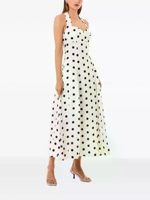 NICHOLAS Seraphina Polka-dot Midi Dress