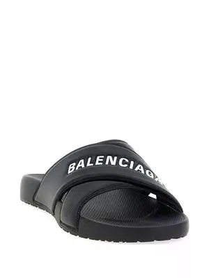 Balenciaga Sporty Pool Embossed Slides