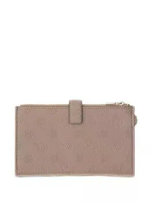 Guess Logo-embossed Zip-around Wallet - Neutrals