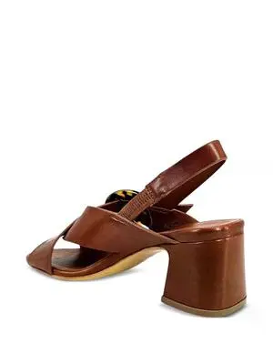 MADISON MAISON Slingback Sandals With Tortoiseshell-effect Buckle