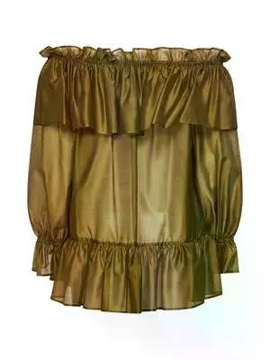BLANCA VITA Ruffled Off-the-shoulder Blouse