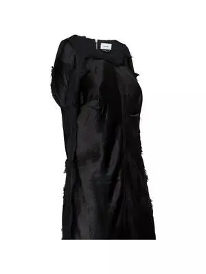 HAIKURE Sleeveless Crewneck Dress With Frayed Inserts