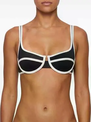 MC2 SAINT BARTH Contrasting Trim Underwired Bikini Top