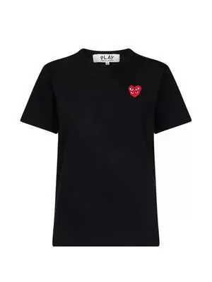Play Comme Des Garcon Heart Patch T-shirt - Black
