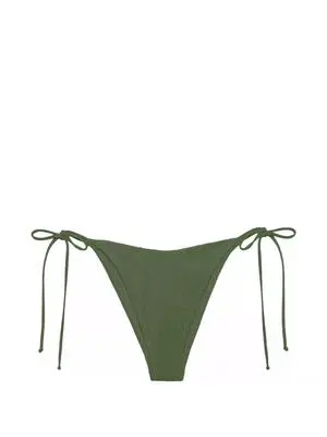 MC2 SAINT BARTH Crinkle-fabric Bikini Bottoms - Green