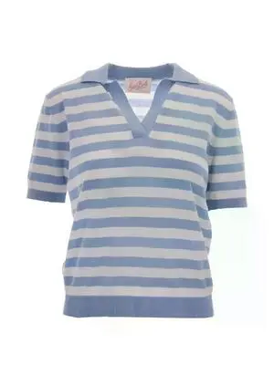 MC2 SAINT BARTH Evonne Striped Short-sleeve T-shirt - Blue