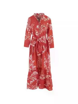 PEP'S Pepp's Floral Print Ruffled Midi Dress