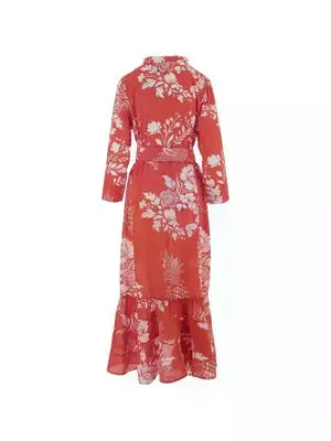 PEP'S Pepp's Floral Print Ruffled Midi Dress