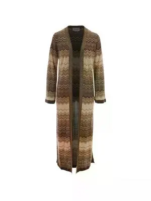 MC2 SAINT BARTH Tonia Chevron-knit Cardigan - Brown