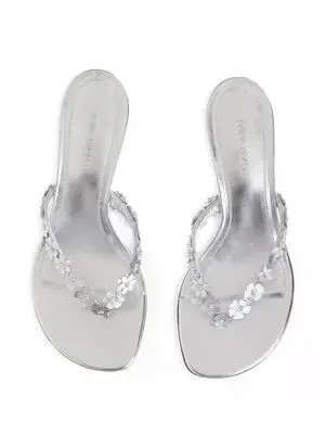Amina Muaddi Janis Flower-appliqué Sandals