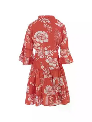 PEP'S Pepp's Floral Print Ruffled Mini Dress - Red