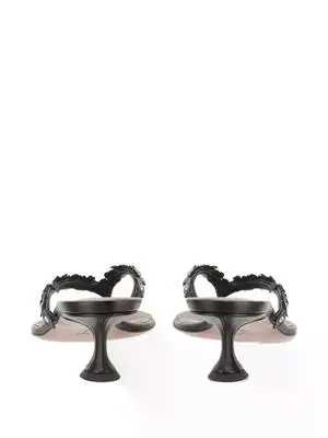 Amina Muaddi Janis Floral-appliqué Sandals