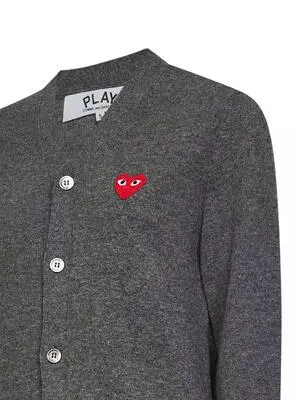 Play Comme Des Garcon Heart-appliqué Cardigan