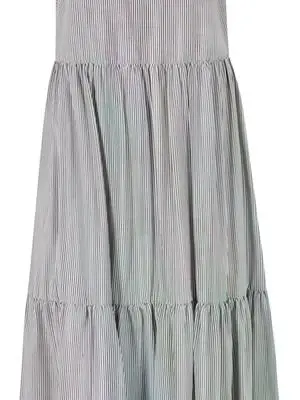SOLOTRE Striped Tiered Dress