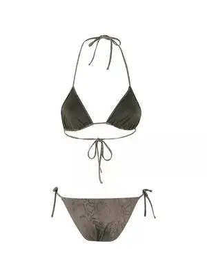 Federica Tosi Snake-print Triangle Bikini
