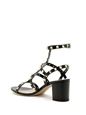Valentino Garavani Rockstud Leather Sandals - Black