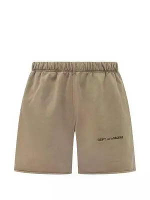 GALLERY DEPT. Logo Print Raw Edge Shorts