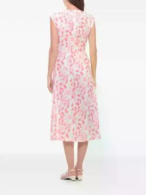 120% Lino Abstract Print Wrap Dress