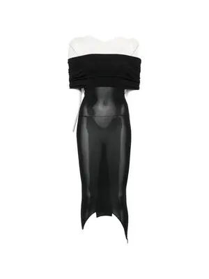 Alaïa Off-shoulder Knitted Midi Dress