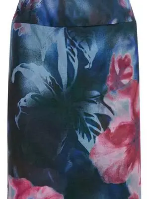 Free People Sunset Floral-print Mesh Skirt