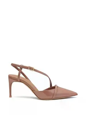 MALONE SOULIERS Valeria Patent Leather Slingback Pumps - Neutrals