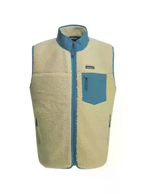 Patagonia Fleece-texture Panelled Gilet - Neutrals