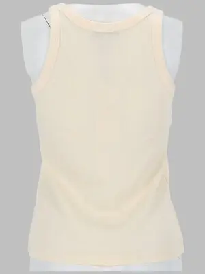 Maison Kitsuné Logo Tank Top - Beige