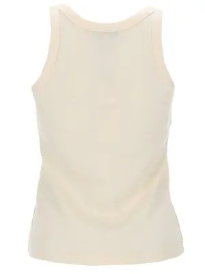 Maison Kitsuné Logo Tank Top - Beige