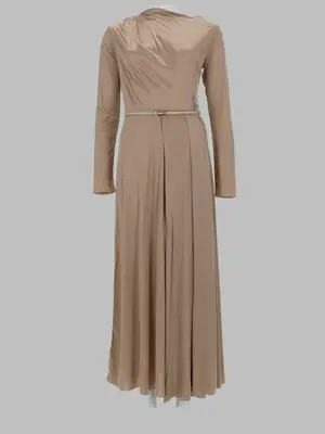 Fabiana Filippi Draped Belted Maxi Dress