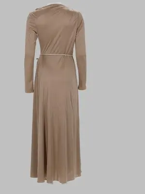Fabiana Filippi Draped Belted Maxi Dress