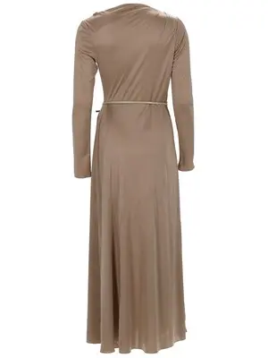 Fabiana Filippi Draped Belted Maxi Dress